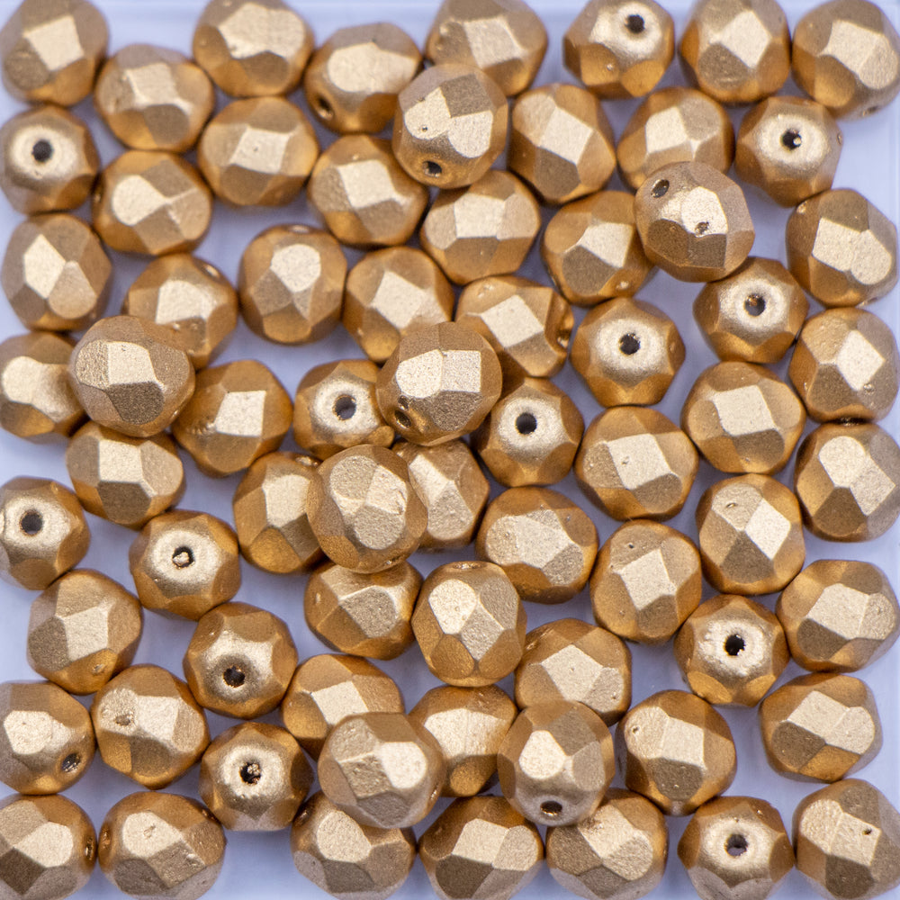 6mm FIRE POLISHED Bead - Aztec Gold — That Bead Lady