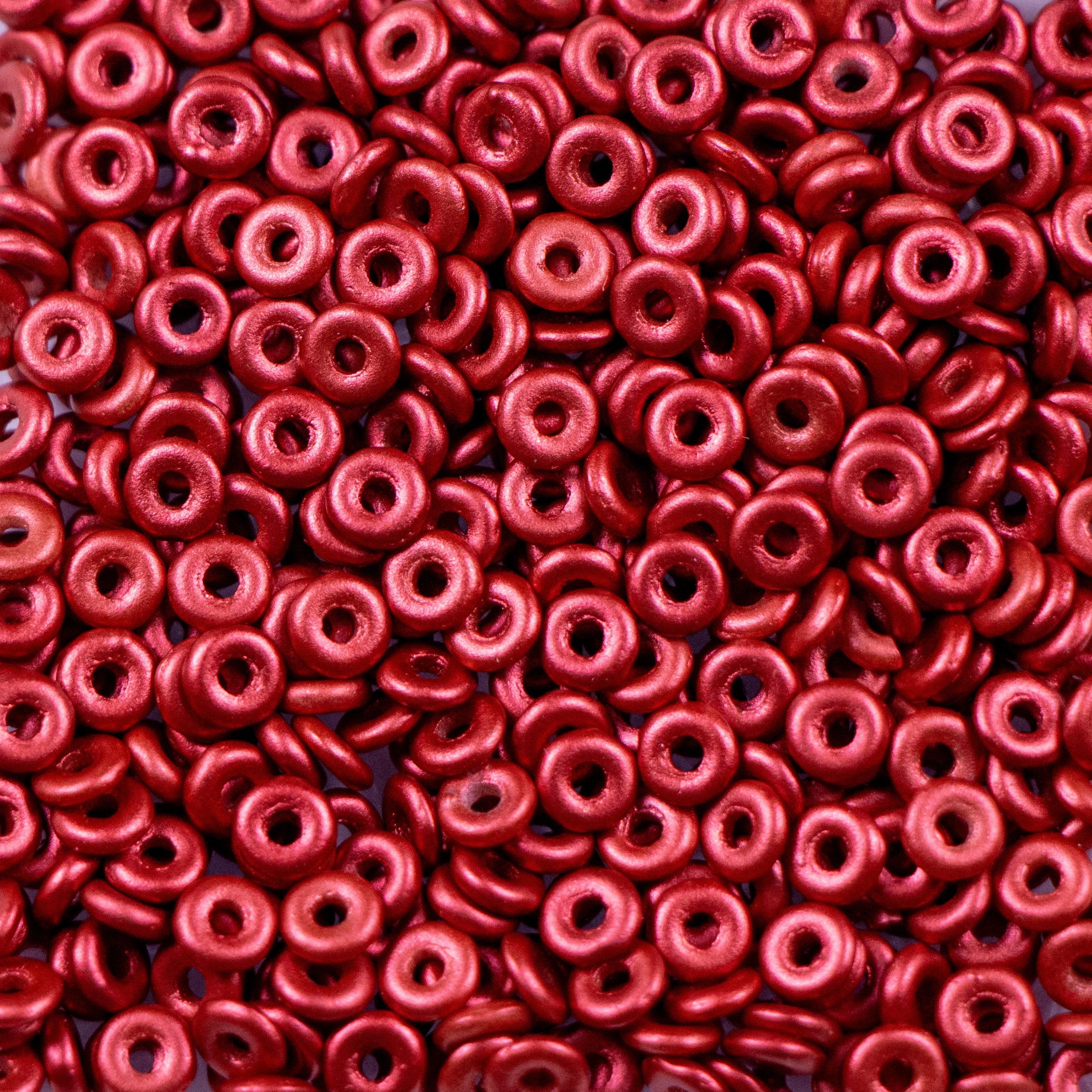 1mm x 3.8mm O Bead - Lava Red — That Bead Lady