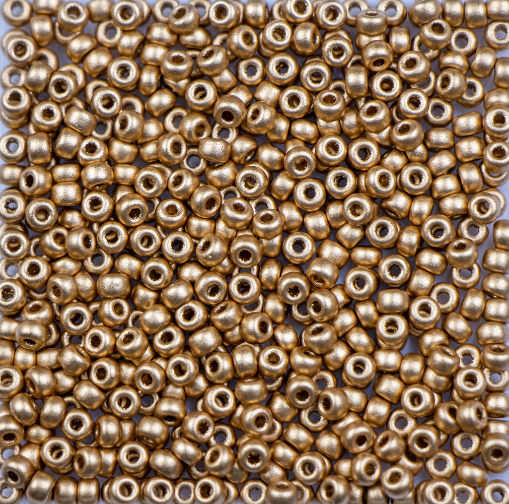 8/0 Miyuki SEED Bead with Czech Coating - Aztec Gold — That Bead Lady