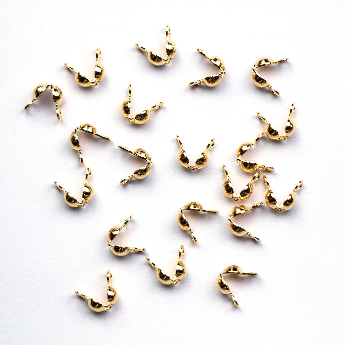 3.5mm Clamshell Bead Tip - Gold — That Bead Lady