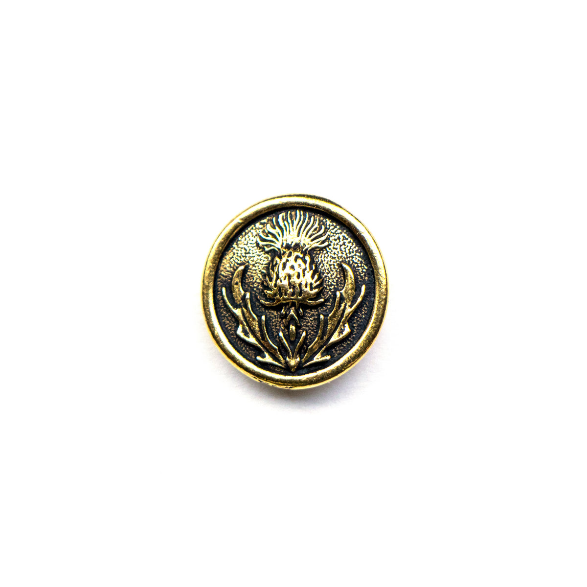 Thistle Button - Antique Gold Plate — That Bead Lady